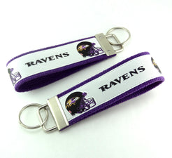 Key Fob (Large): White, Black and Purple Baltimore Ravens Football The ...